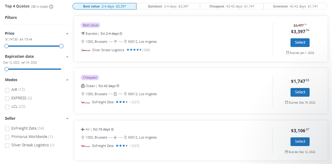 Freight Marketplaces for International Shipping: Freightos, SeaRates ...